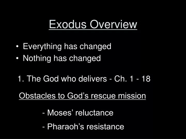 PPT - Exodus Overview PowerPoint Presentation, free download - ID:5346170