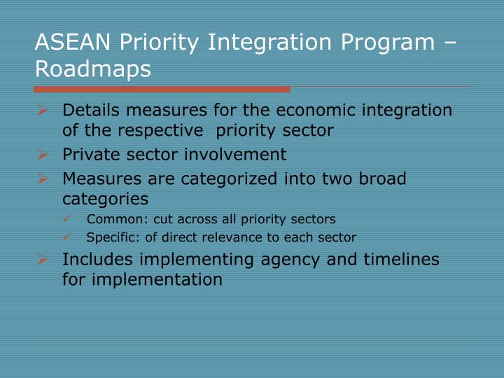 PPT - ASEAN Priority Integration Program PowerPoint Presentation - ID ...