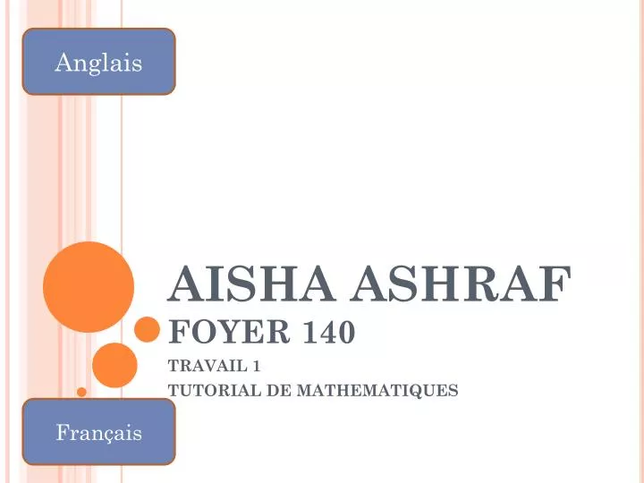 PPT - AISHA ASHRAF FOYER 140 PowerPoint Presentation, free download ...