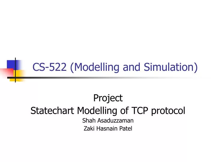 PPT - CS-522 (Modelling and Simulation) PowerPoint Presentation, free ...