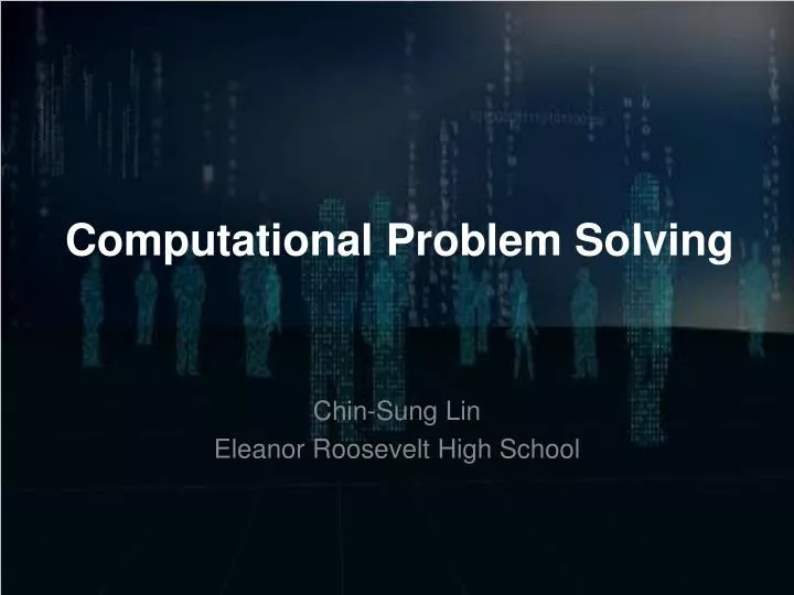 PPT - Computational Problem Solving PowerPoint Presentation, free ...