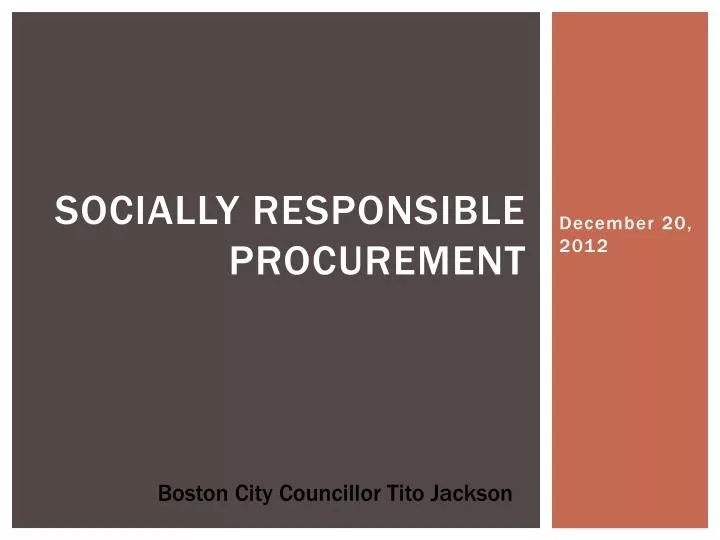 PPT - Socially Responsible Procurement PowerPoint Presentation, free download - ID:5347906