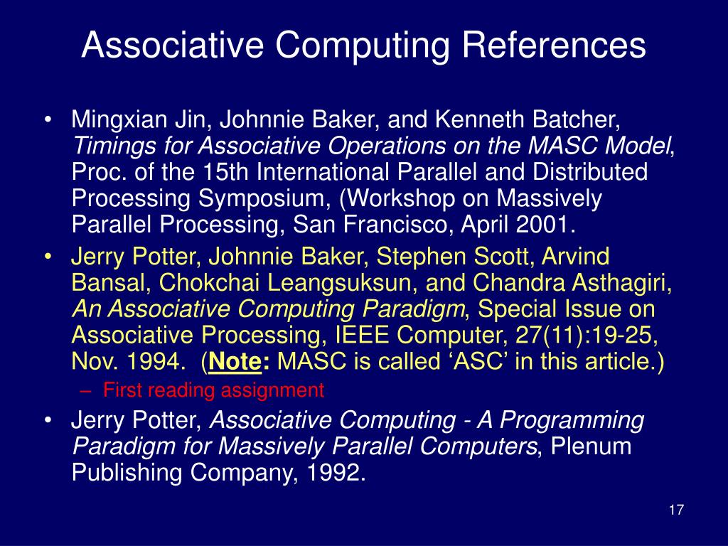Ppt Simd Associative And Multi Associative Computing Powerpoint