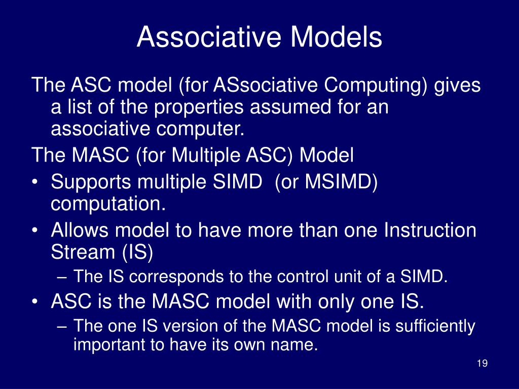 Ppt Simd Associative And Multi Associative Computing Powerpoint
