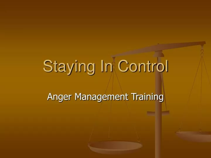PPT - Staying In Control PowerPoint Presentation, free download - ID ...