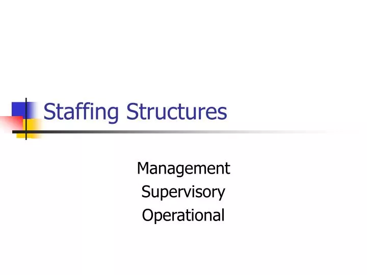 PPT - Staffing Structures PowerPoint Presentation, free download - ID ...