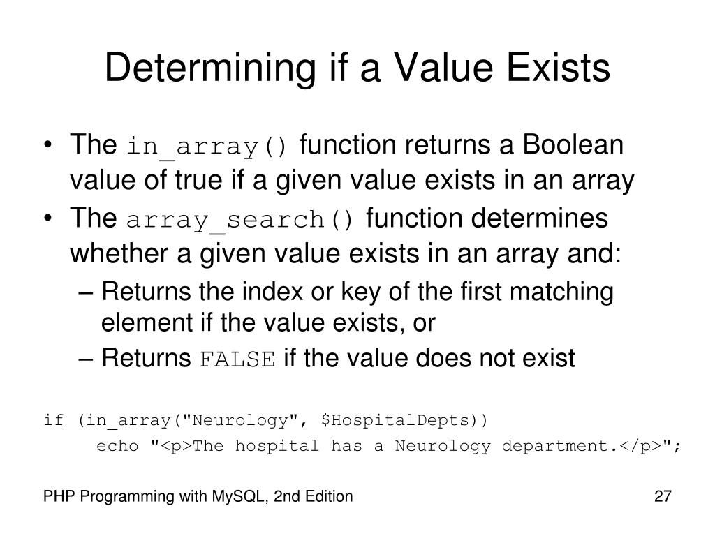 Ppt Chapter 6 Manipulating Arrays Php Programming With Mysql 2 Nd Edition Powerpoint