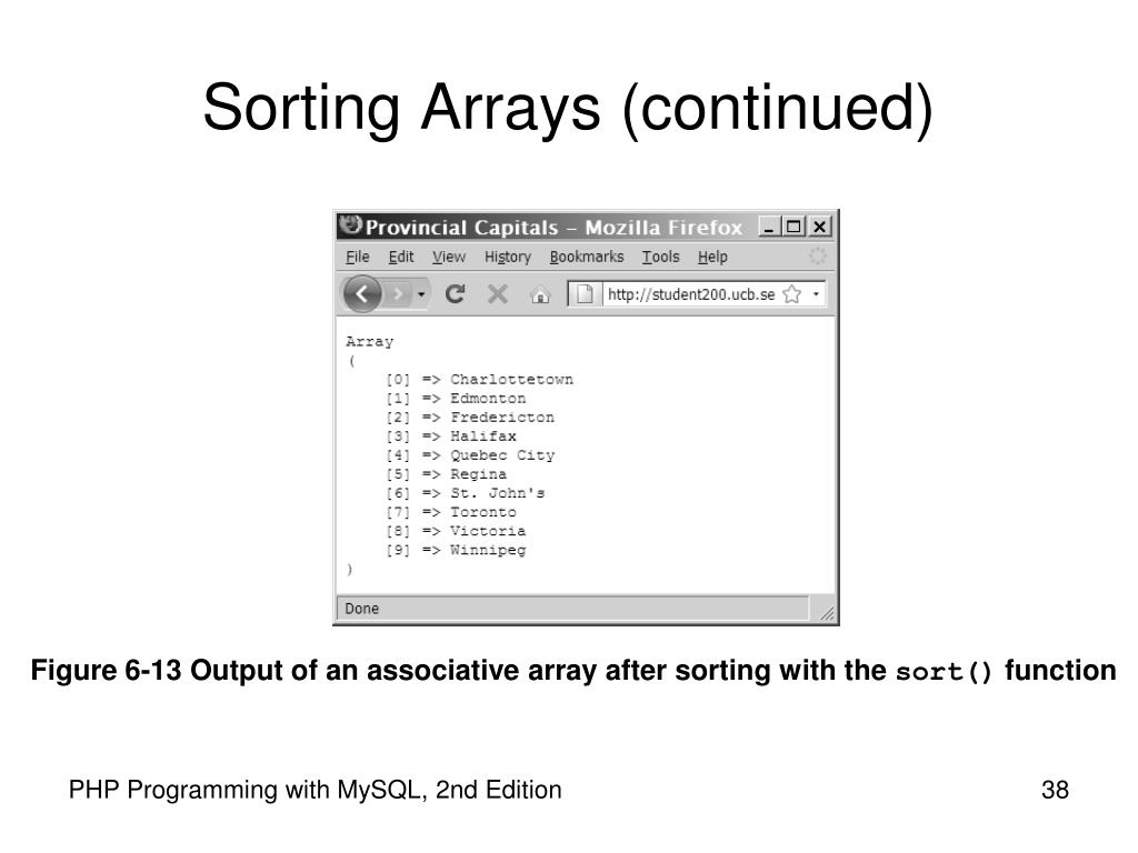 Ppt Chapter 6 Manipulating Arrays Php Programming With Mysql 2 Nd Edition Powerpoint