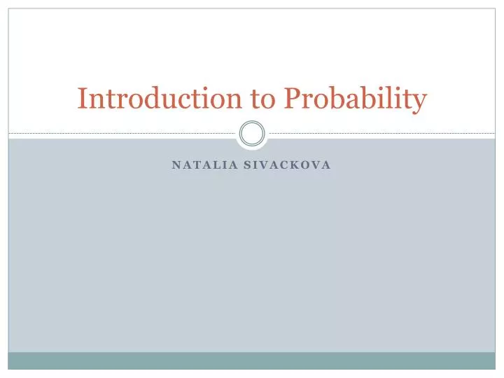 PPT - Introduction to Probability PowerPoint Presentation, free ...