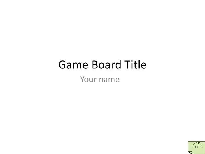 PPT - Game Board Title PowerPoint Presentation, free download - ID:5351052