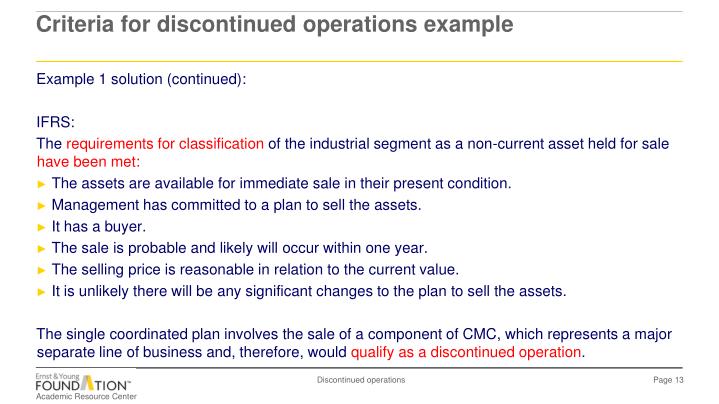 PPT - IFRS 5 - Discontinued operations PowerPoint Presentation - ID:5351309