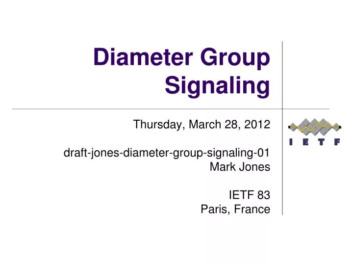 PPT - Diameter Group Signaling PowerPoint Presentation, free download ...