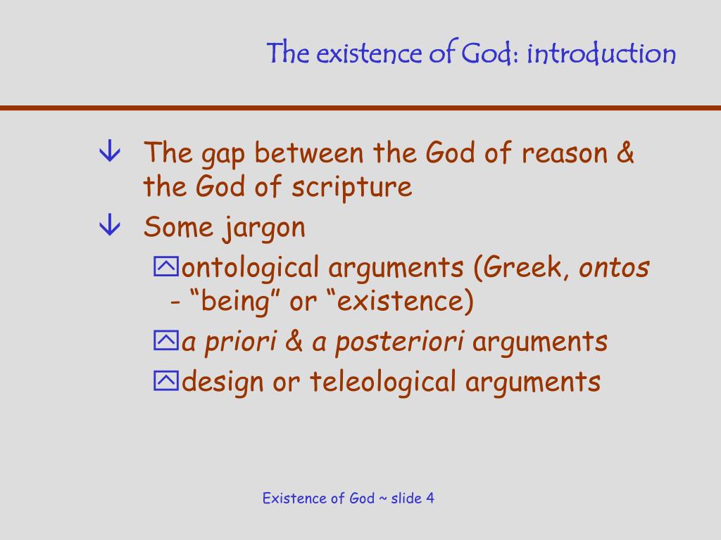 Ppt The Existence Of God Introduction Powerpoint Presentation Free