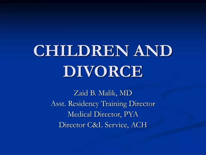 PPT - CHILDREN AND DIVORCE PowerPoint Presentation, free download - ID ...