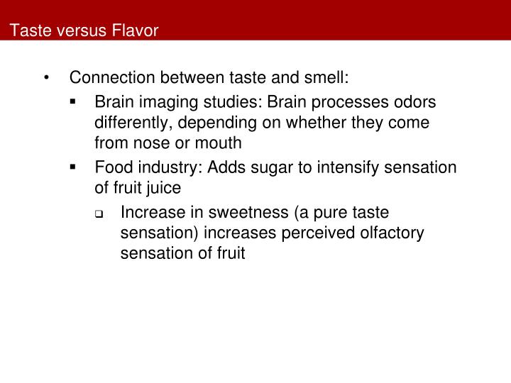 PPT - Taste PowerPoint Presentation - ID:5353659
