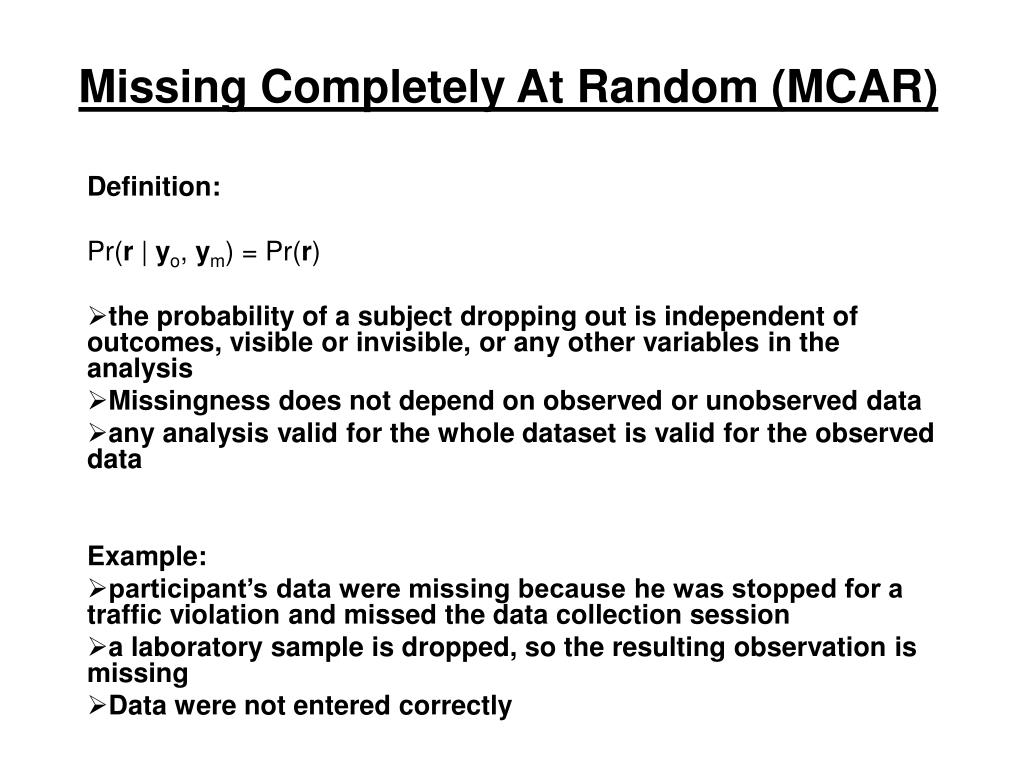 Ppt Treatment Of Missing Data In Randomized Clinical Trials Powerpoint Presentation Id 5353997