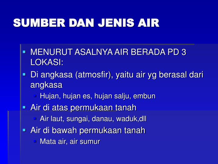 PPT - PENYEDIAAN AIR BERSIH PowerPoint Presentation - ID:5354110