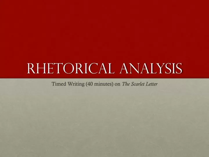 PPT - Rhetorical Analysis PowerPoint Presentation, free download - ID ...
