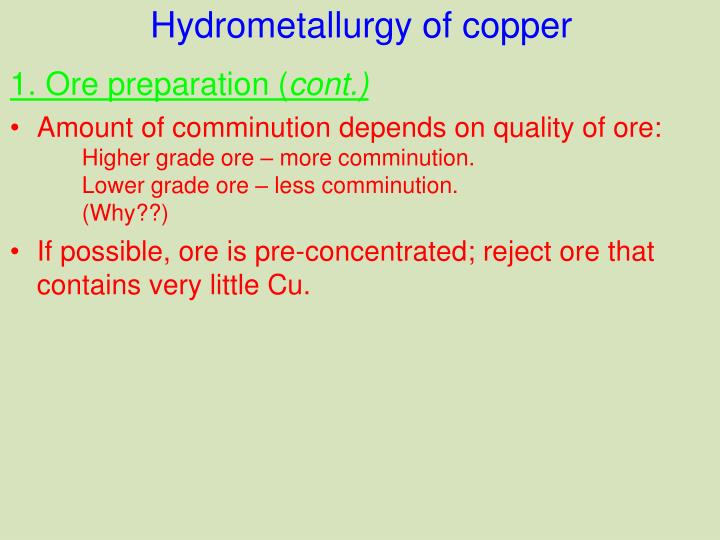 PPT - Extraction Metallurgy of Copper PowerPoint Presentation - ID:5354697