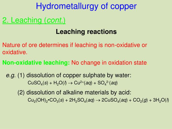 PPT - Extraction Metallurgy of Copper PowerPoint Presentation - ID:5354697