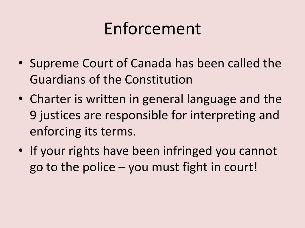 PPT - The Canadian Charter of Rights and Freedoms PowerPoint ...