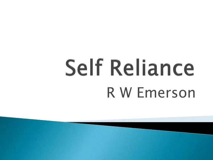 PPT - Self Reliance PowerPoint Presentation, free download - ID:5355737