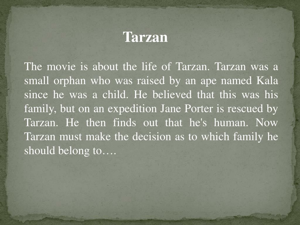 PPT - Learning English via Movies Tarzan You'll be in my heart ...