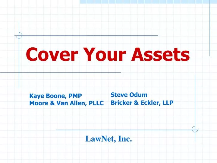 PPT - Cover Your Assets PowerPoint Presentation, free download - ID:5356000