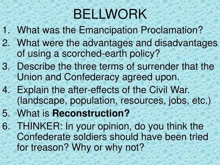 PPT - BELLWORK PowerPoint Presentation, free download - ID:5356157