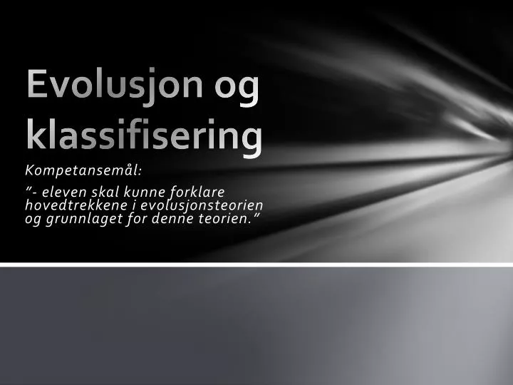 Evolusjonsteorien