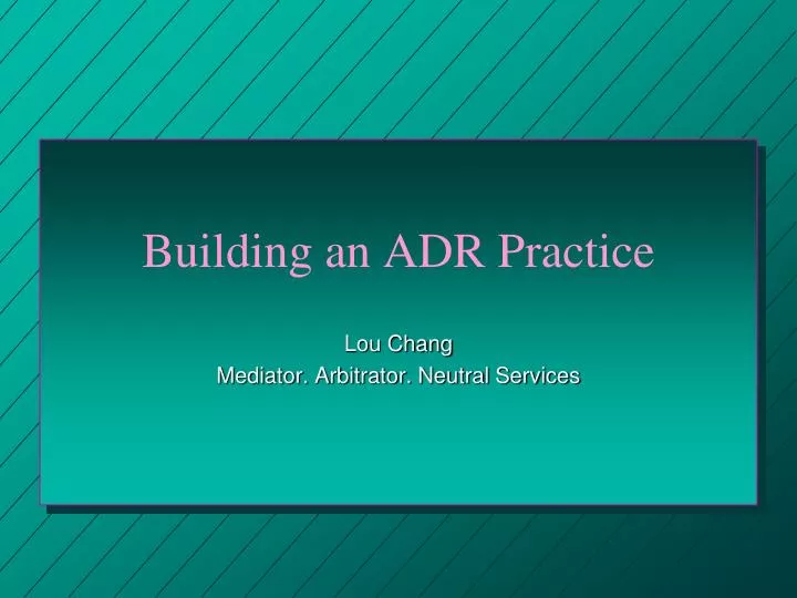PPT - Building an ADR Practice PowerPoint Presentation, free download ...