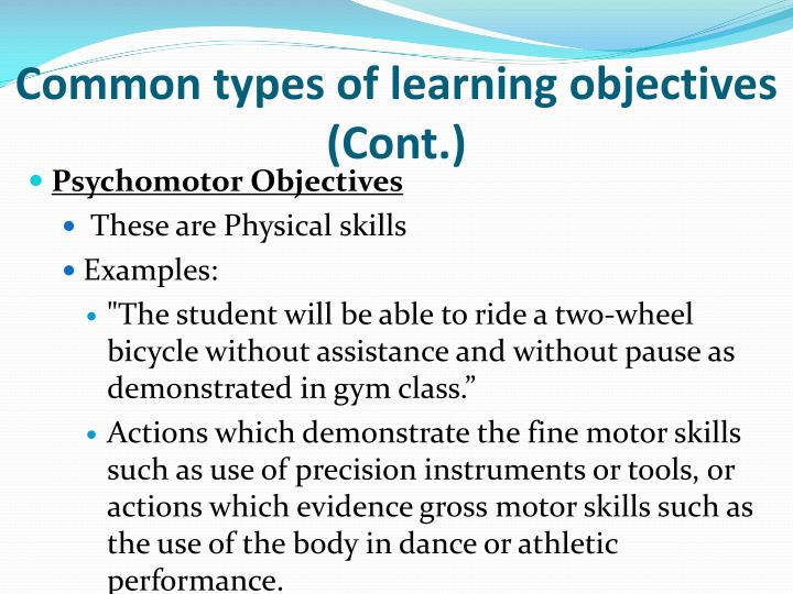 PPT - Taxonomies of Learning and LEARNING OBJECTIVES PowerPoint ...