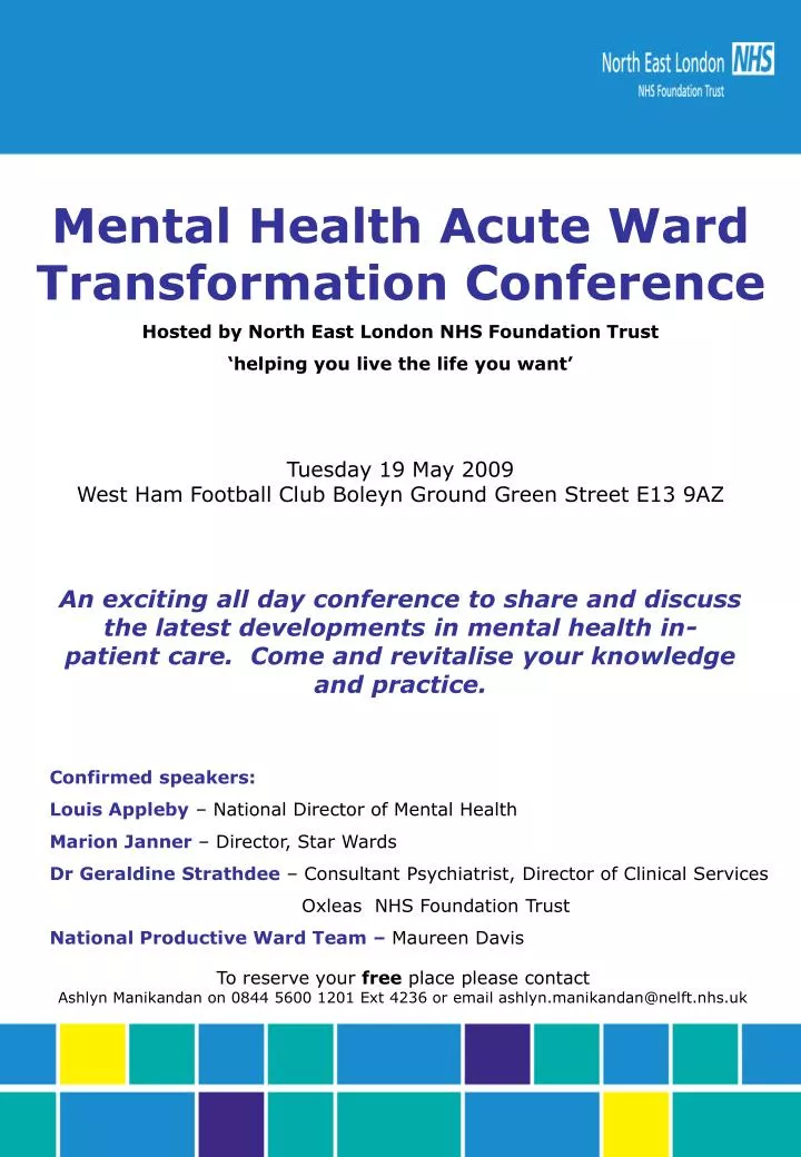 PPT - Mental Health Acute Ward Transformation Conference PowerPoint ...