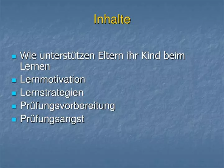 PPT - Inhalte PowerPoint Presentation, free download - ID:5361407