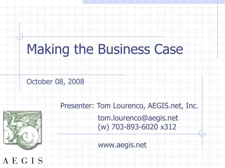 PPT - Making the Business Case PowerPoint Presentation, free download ...