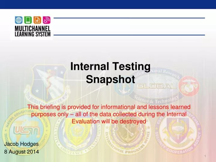 PPT - Internal Testing Snapshot PowerPoint Presentation, free download ...