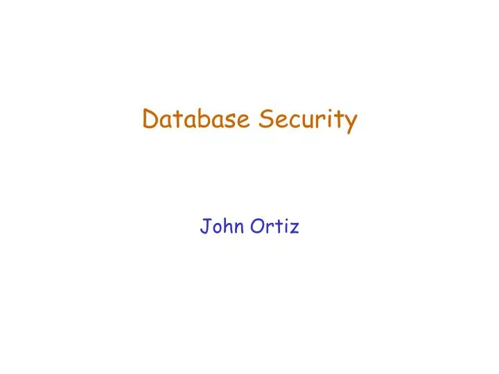 PPT - Database Security PowerPoint Presentation, free download - ID:5362629