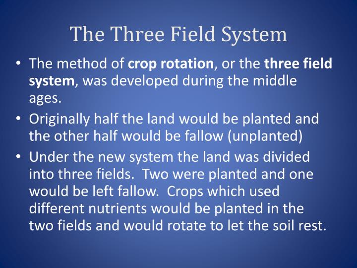 Three Field System Diagram