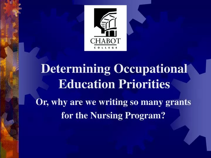 PPT - Determining Occupational Education Priorities PowerPoint ...