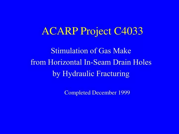 PPT - ACARP Project C4033 PowerPoint Presentation, free download - ID ...