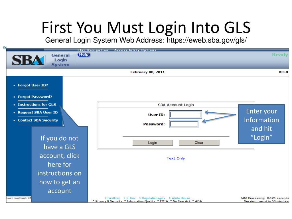 PPT - First You Must Login Into GLS PowerPoint Presentation, free ...