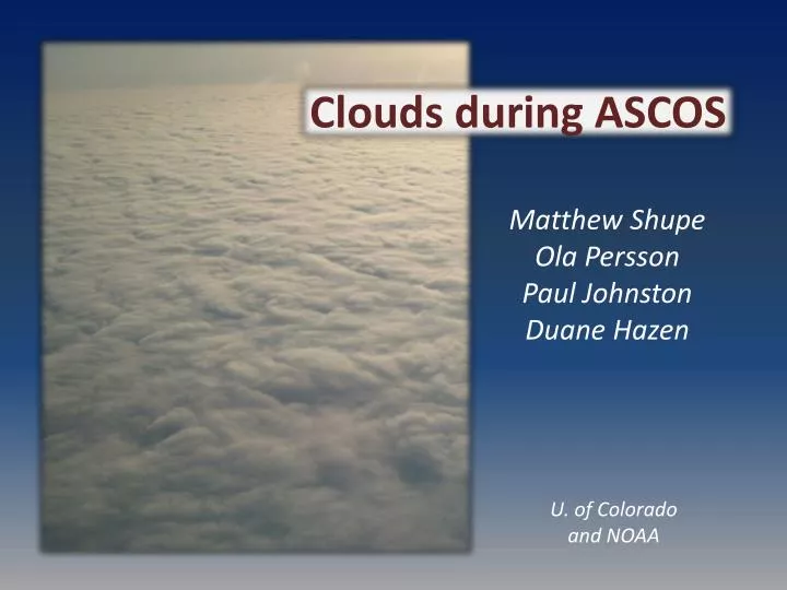 PPT - Matthew Shupe Ola Persson Paul Johnston Duane Hazen PowerPoint ...