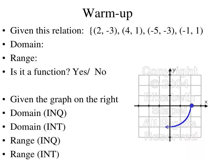 PPT - Warm-up PowerPoint Presentation, free download - ID:5366166
