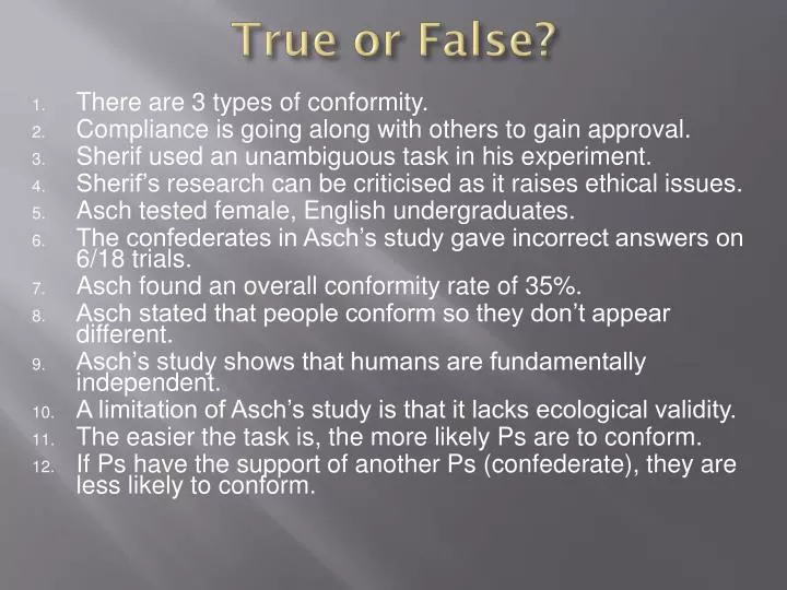 PPT - True or False? PowerPoint Presentation, free download - ID:5366563