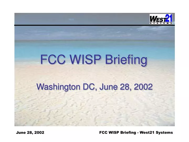 PPT - FCC WISP Briefing PowerPoint Presentation, free download - ID:5366920