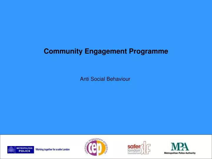 PPT - Community Engagement Programme PowerPoint Presentation, free ...
