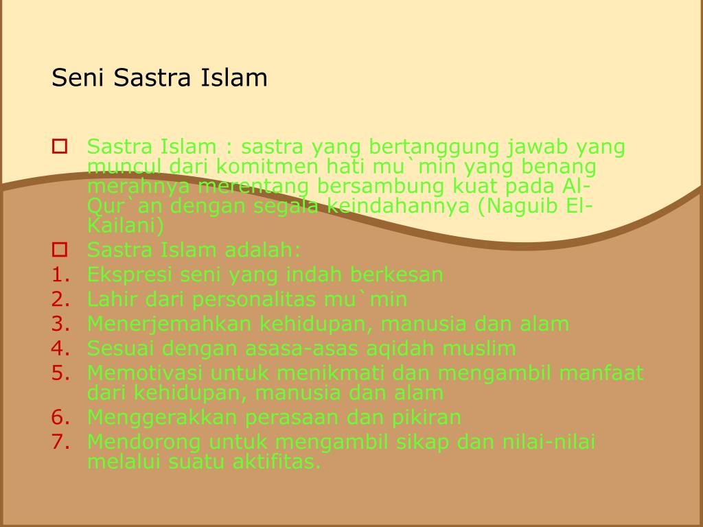 PPT - Berbagai Macam Bentuk Seni Budaya Islam, Karakteristik dan ...