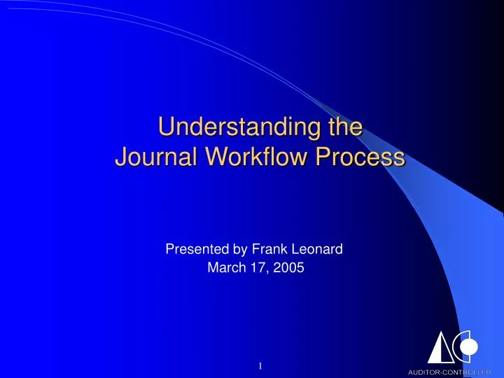 PPT - Understanding the Journal Workflow Process PowerPoint ...