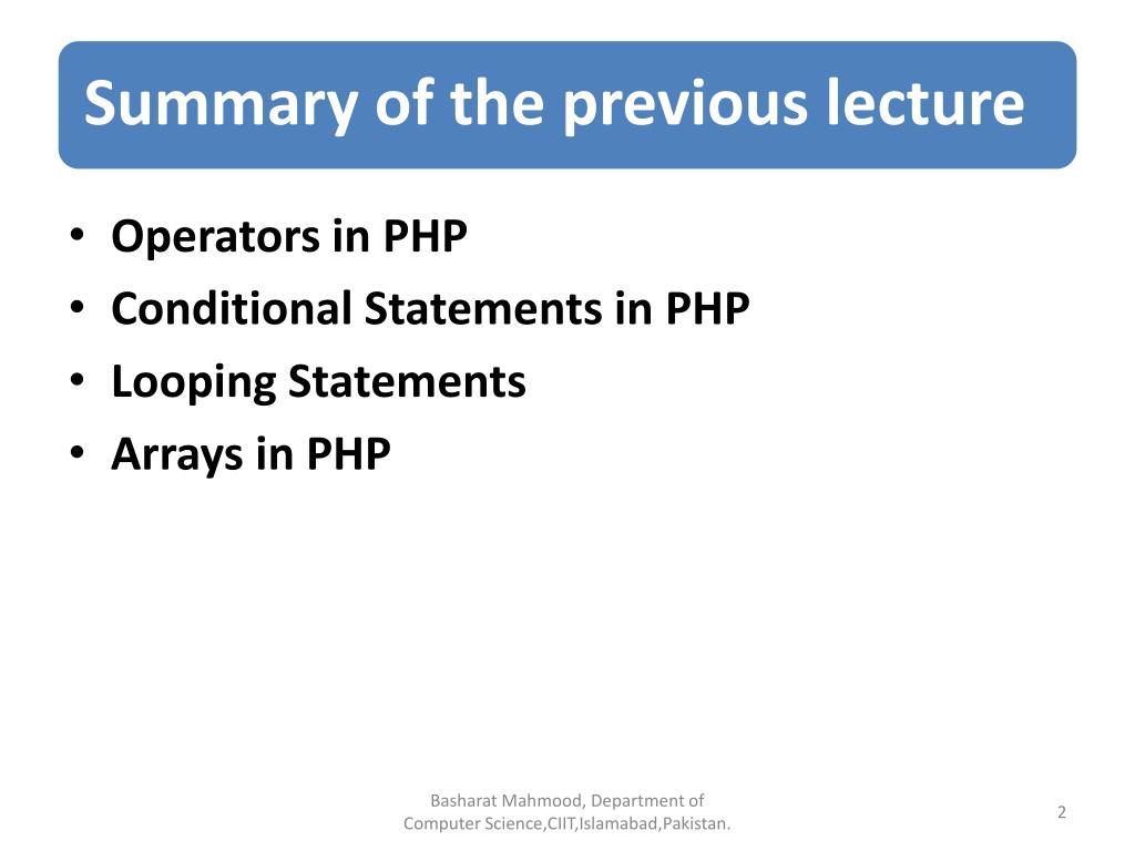 Ppt Operators In Php Conditional Statements In Php Looping Statements Arrays In Php Powerpoint