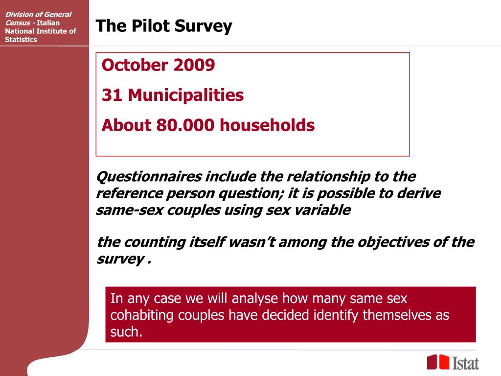 Ppt Data Collection On The De Facto Same Sex Couples In The 2010